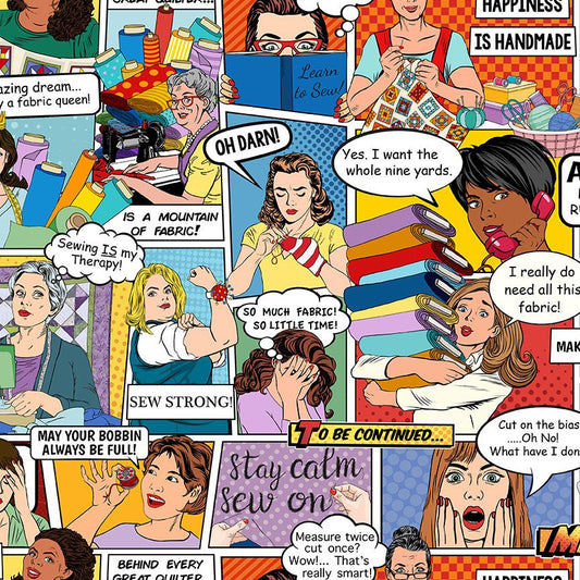 Sewing Room - Sewing Comic - Timeless Treasures – My Fabric Villa