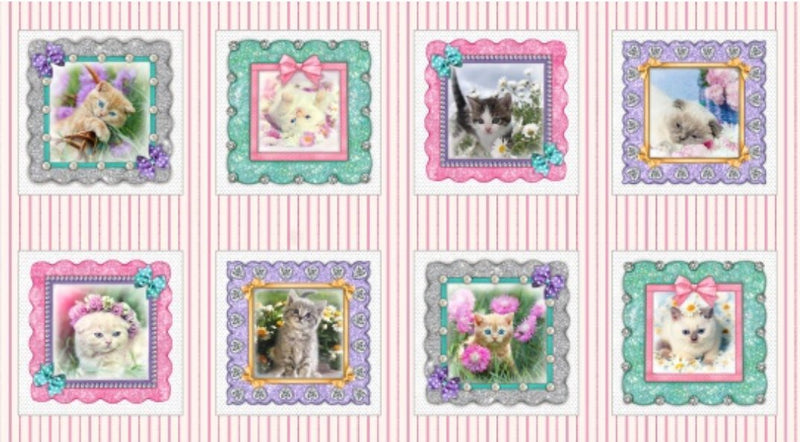 Kitty Glitter - 9x9 Blocks Panel - Studio E – My Fabric Villa