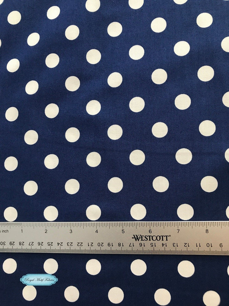 Moda - 45" Dottie White Medium Dots on Blue – My Fabric Villa
