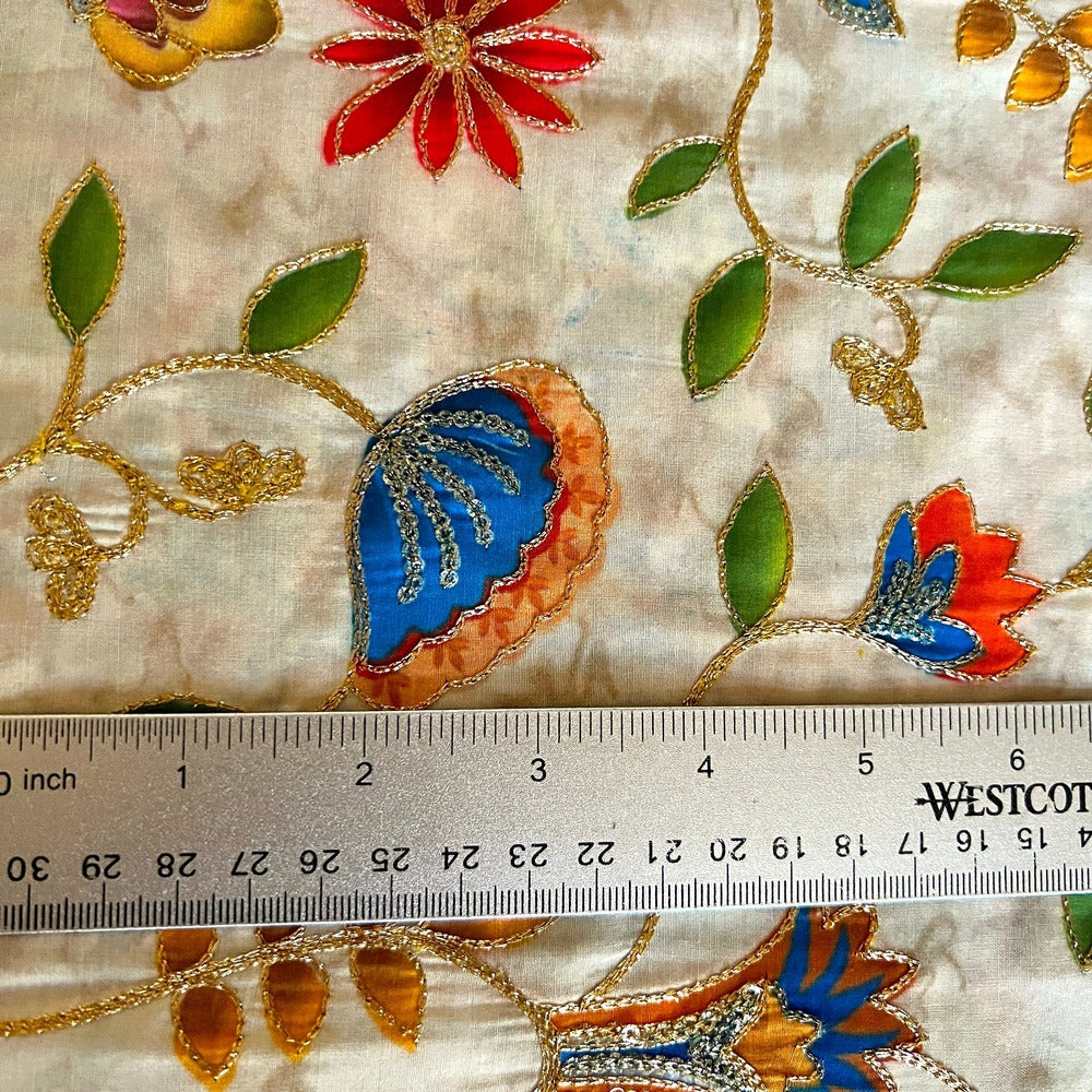 Muslin Silk Embroidered Fabric – My Fabric Villa