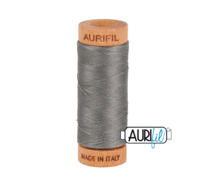 Aurifil 80wt Cotton Grey Smoke Thread – My Fabric Villa