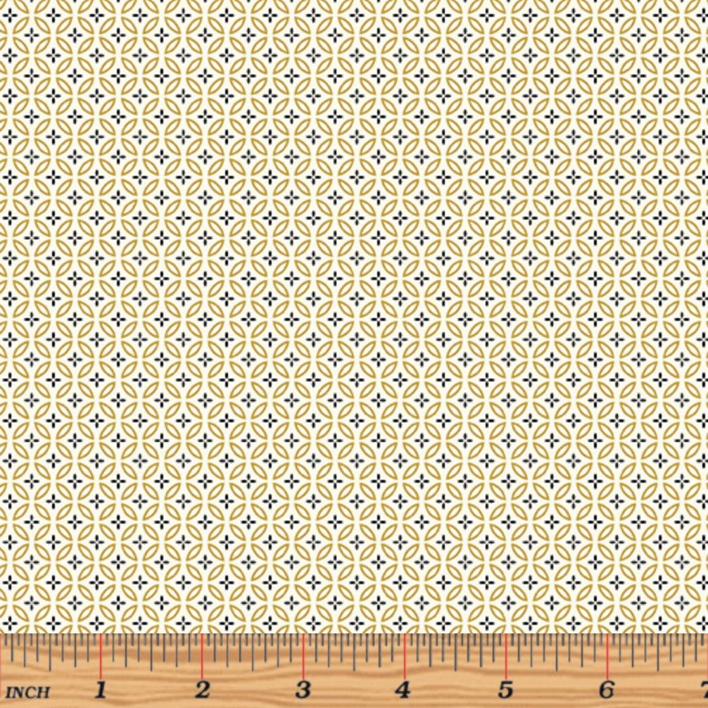 Benartex - New Traditions Metallic Geo Cream – My Fabric Villa
